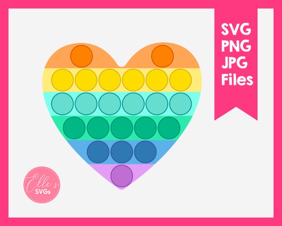Pop It Svg Pop It Heart Cut File Pop It Digital Clipart - Etsy