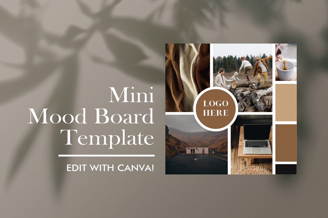 Mood Board Template, Mini Mood Board Template, Branding, Online ...