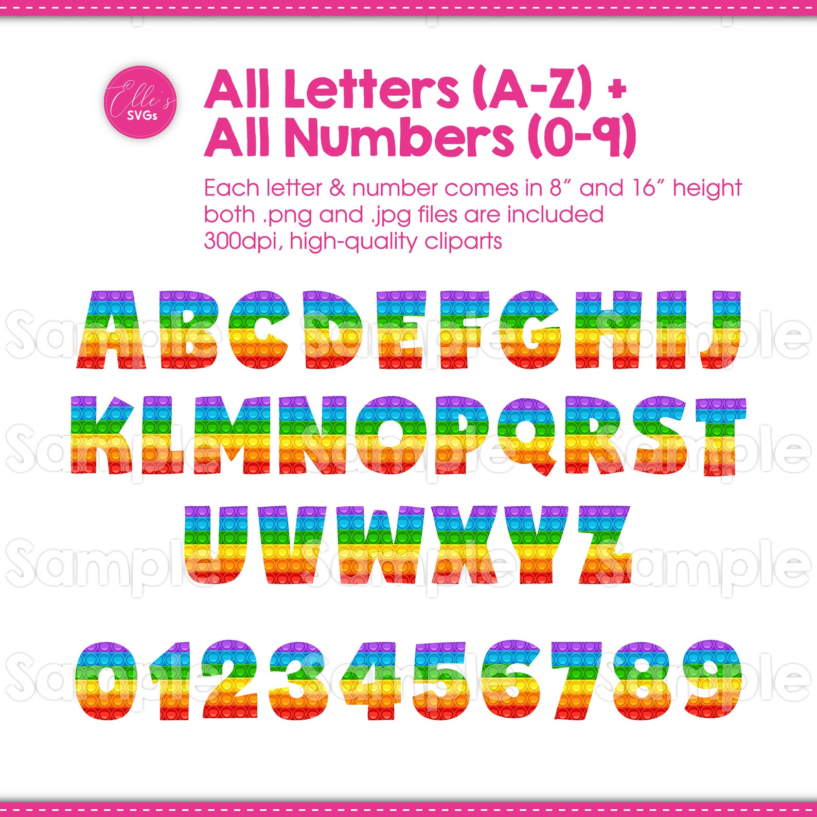 POP IT Alphabet Numbers Cliparts Pop It Letters Pop It | Etsy Canada