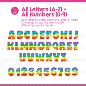 POP IT Alphabet + Numbers Cliparts, Pop It Letters, Pop It Numbers ...