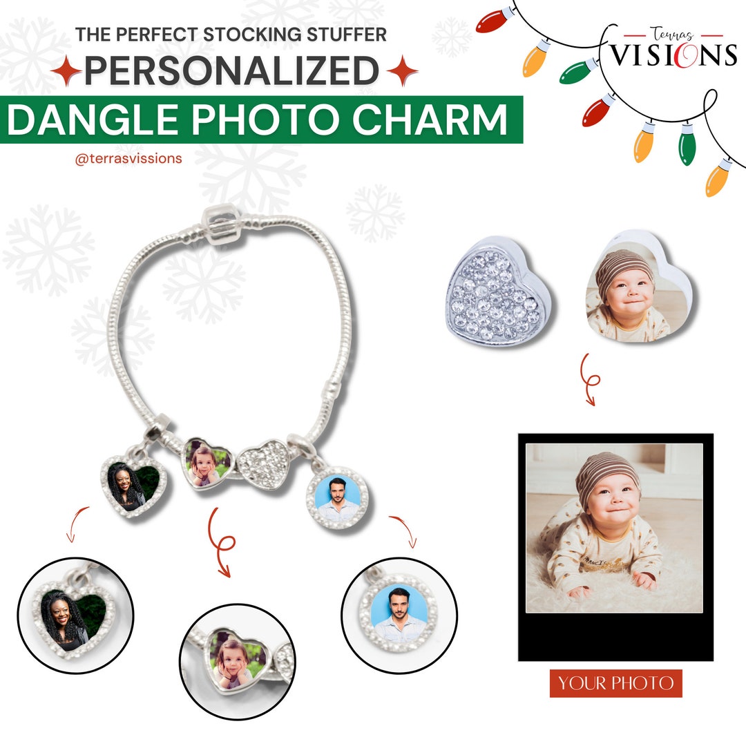 Personalized Dangle Circle Photo Charms Fits Pandora - Etsy