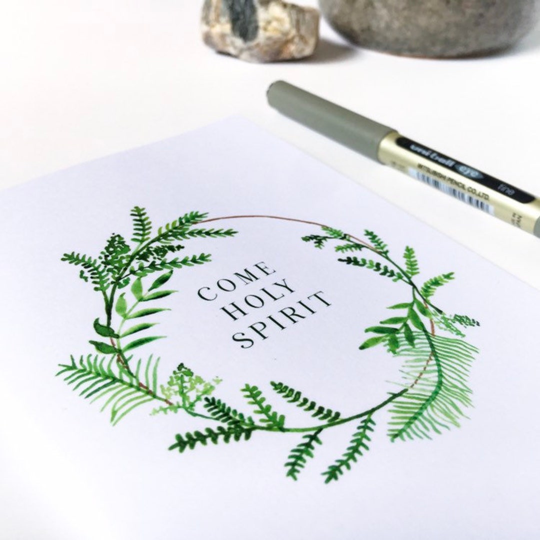 Come Holy Spirit Dot Grid Bullet Journal | Doodling Faith - Etsy