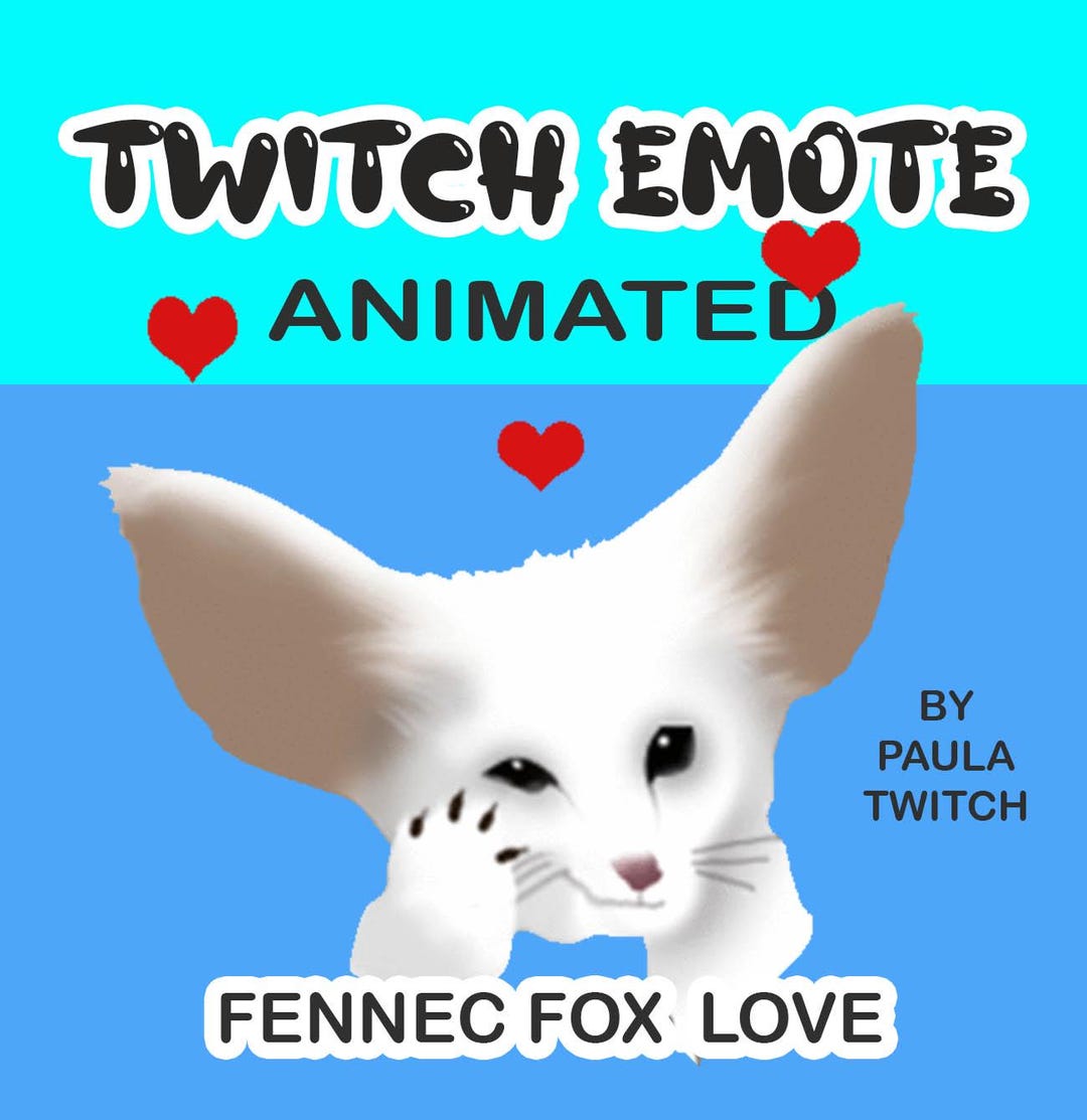 Fennec Fox Love Emote | Cute Twitch Animation | Sending Hearts Gif ...