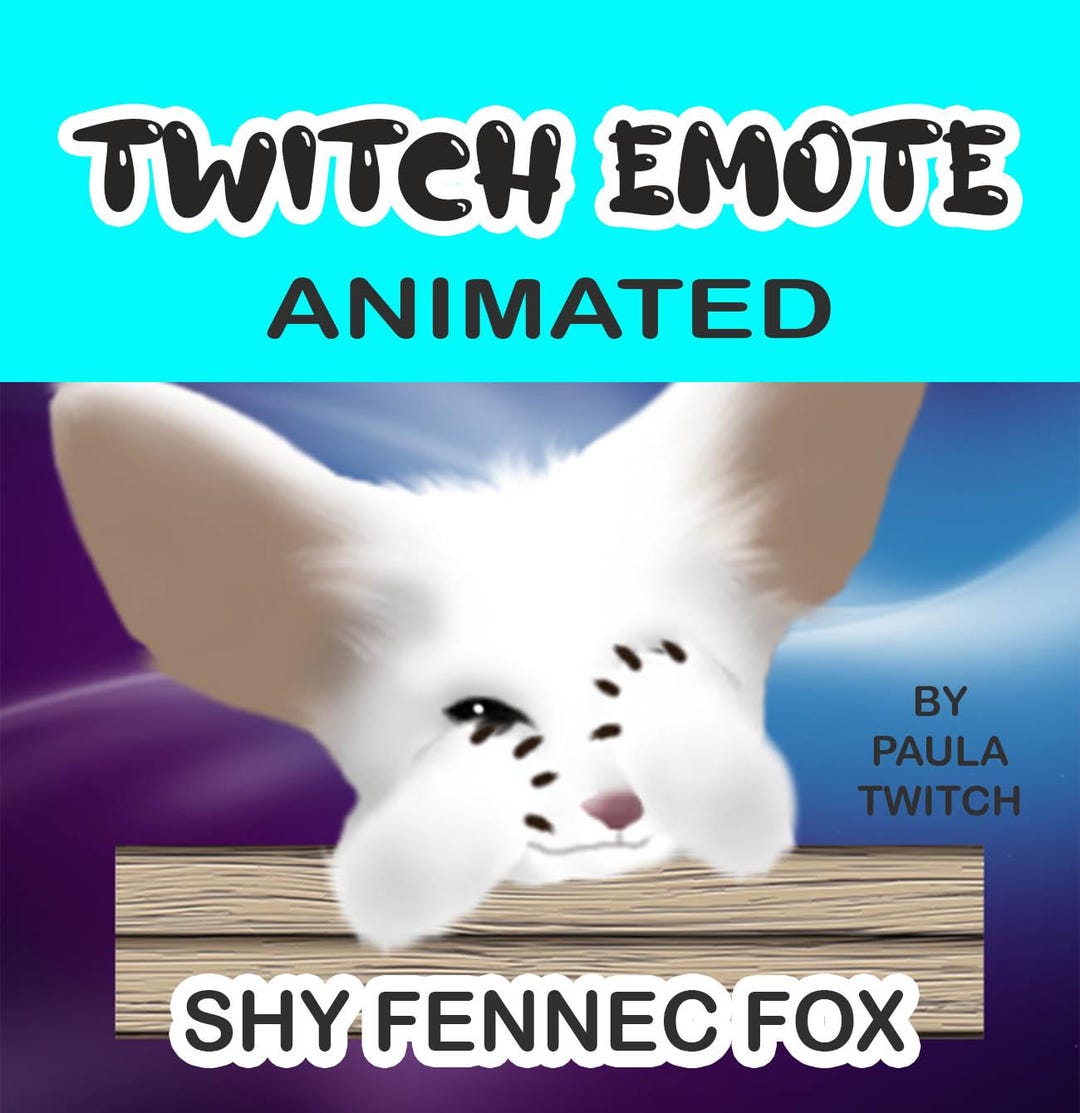 Fennec Fox SHY Emote | Cute Twitch Animation | Acting Shy Gif, Instant ...