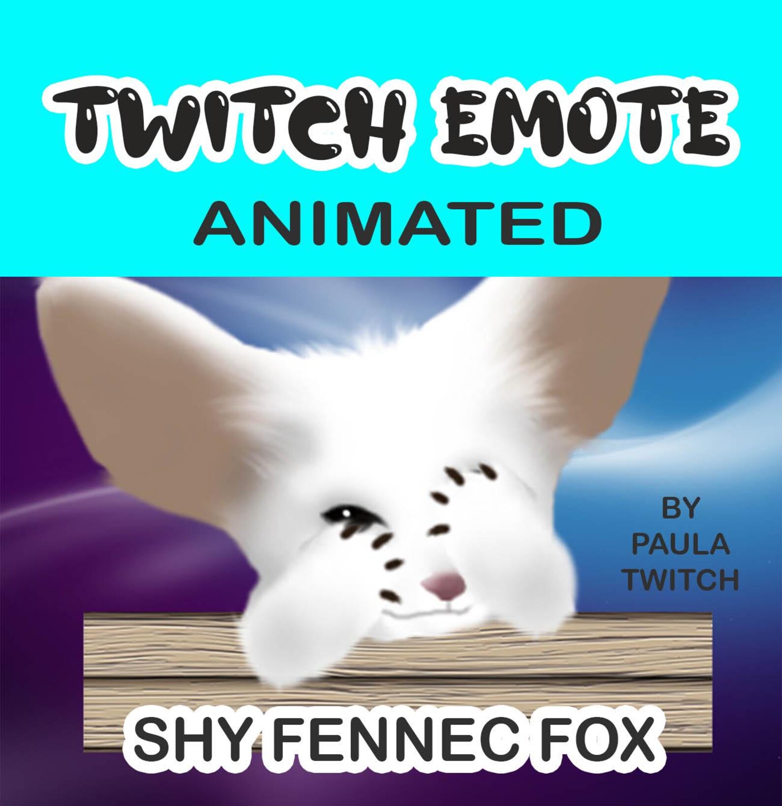 Fennec Fox SHY Emote | Cute Twitch Animation | Acting Shy Gif, Instant ...