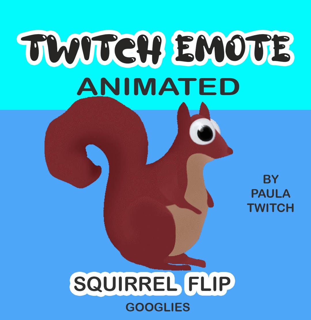 Squirrel FLIP Emote, Funny Twitch Animation , Gif, Instant Download ...