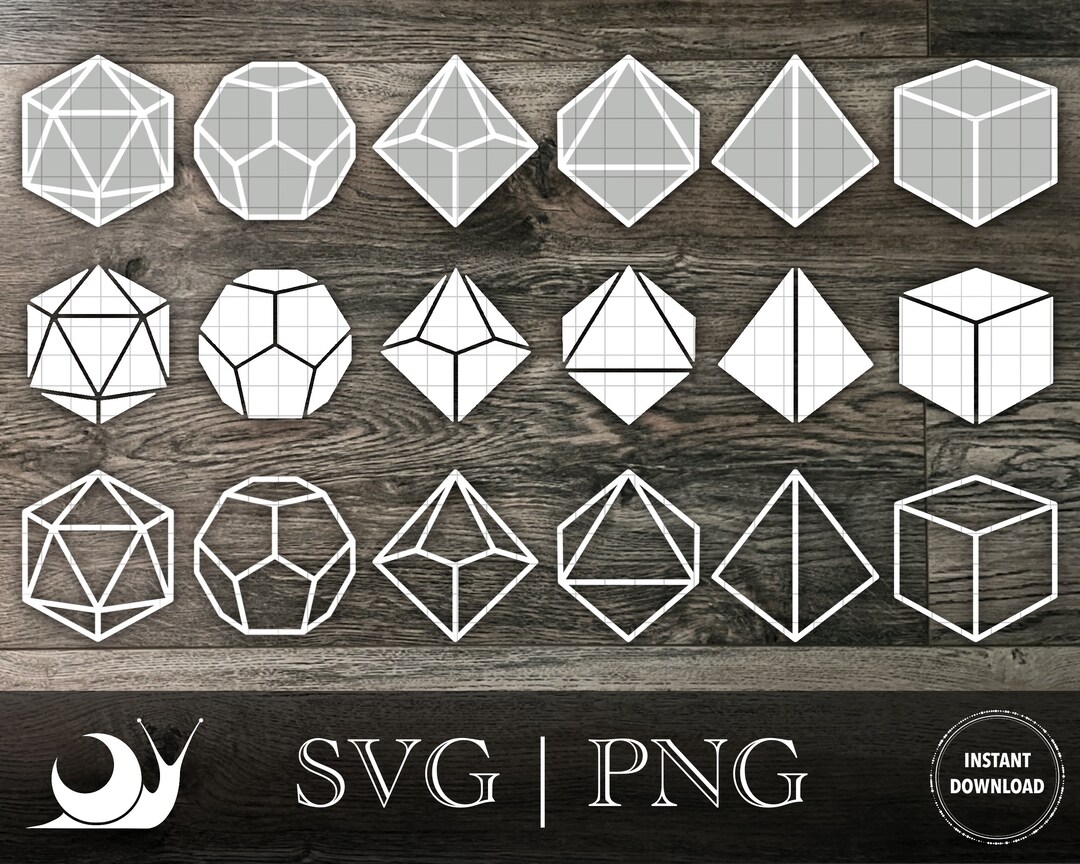 RPG Dnd Magic Polyhedral Dice SVG Bundle Cricut Cut Clipart - Etsy UK