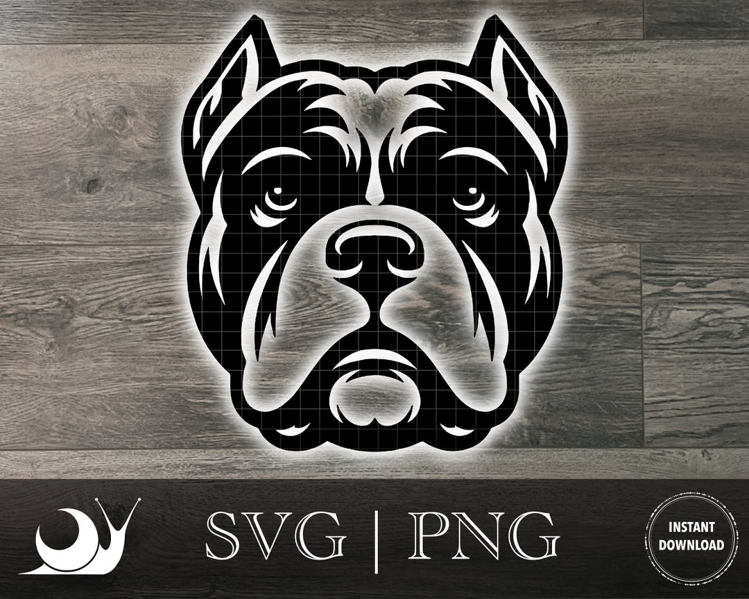 American Bully SVG Cut File for Cricut or Silhouette Pitbull Head SVG ...