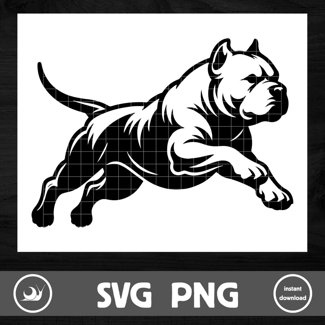 American Bully SVG | Dog Silhouette | Bully Breed Decal Cut File ...
