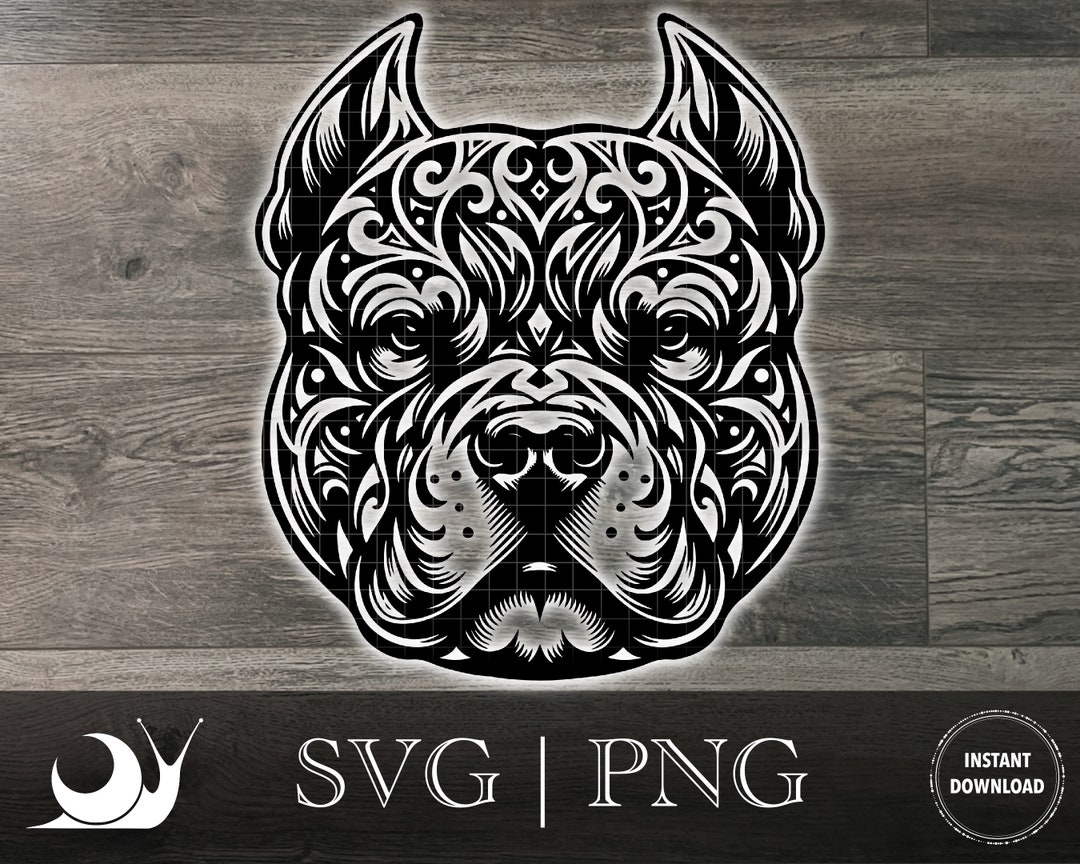 American Bully SVG Cut File for Cricut or Silhouette | Pitbull Head SVG ...