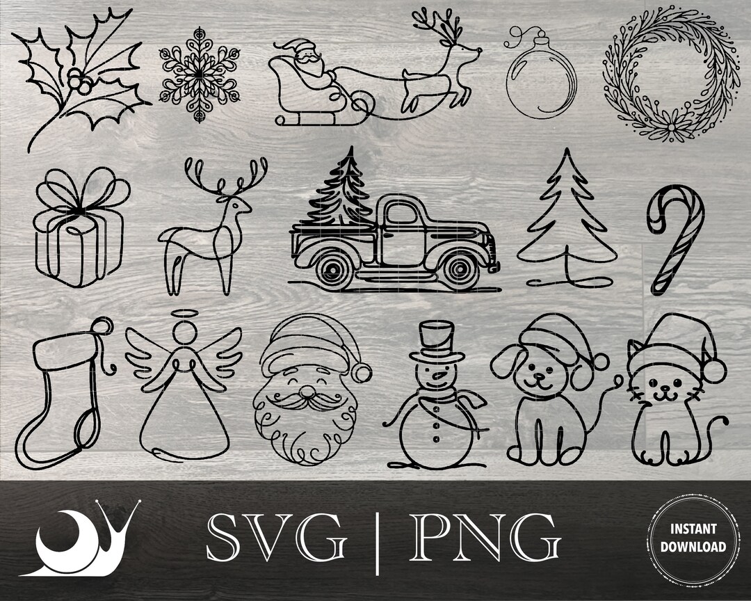 Christmas SVG Bundle Cut File for Cricut or Silhouette | Christmas ...