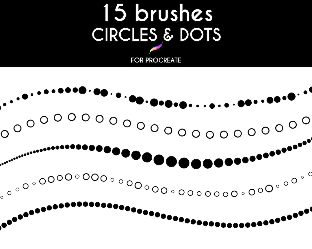 15 Circle and Dot Brushes for Procreate | Procreate Brushes | Procreate ...