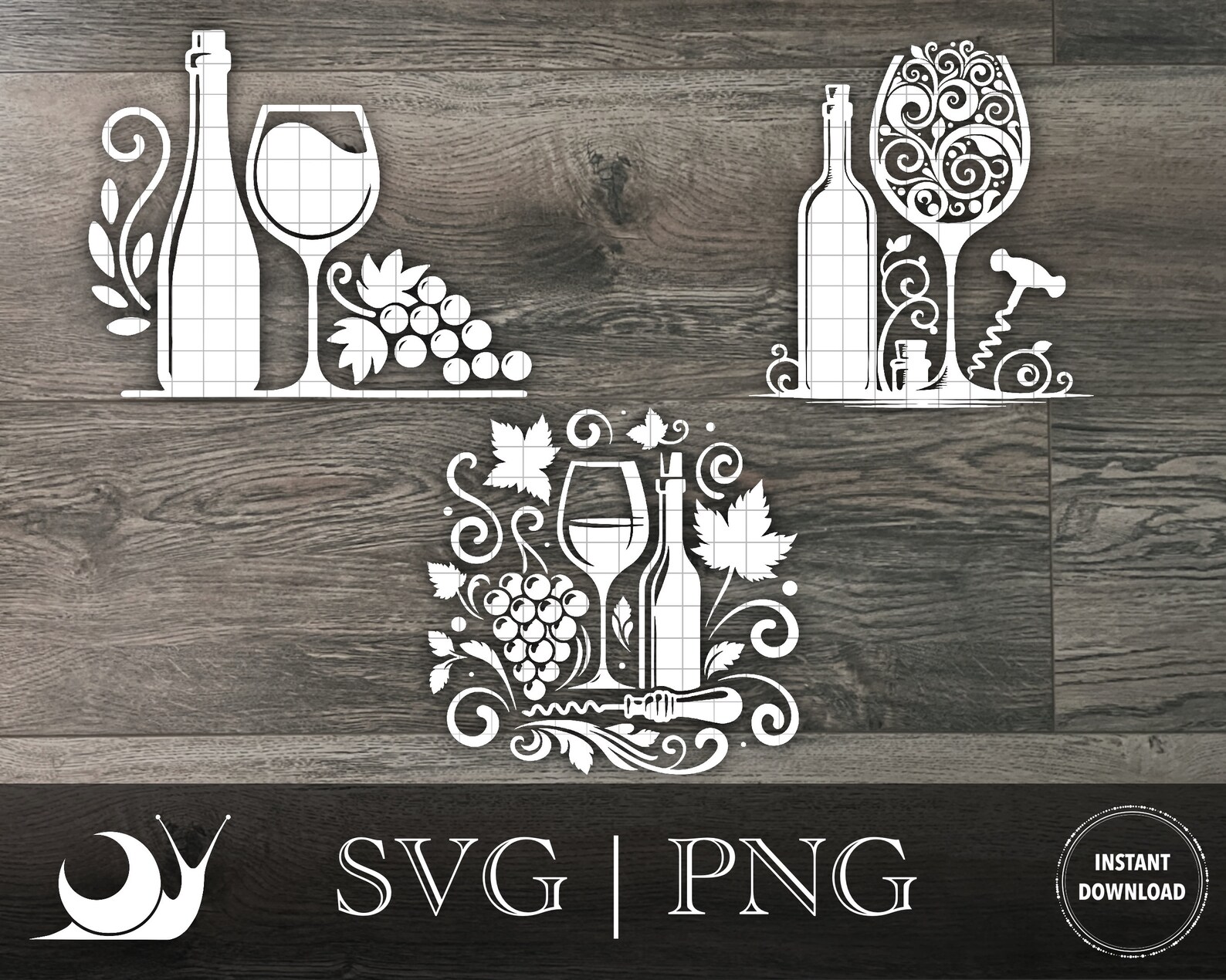 Wine SVG Bundlecut File for Cricut or Silhouette | Grapevine SVG Bundle ...