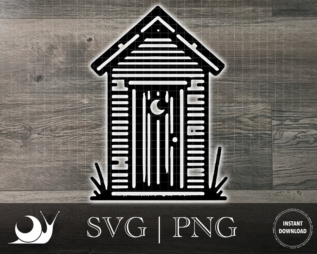 Outhouse SVG Bathroom Sign Cricut Cut File - Etsy