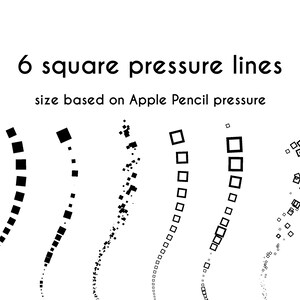 20 Square Brushes for Procreate - Etsy