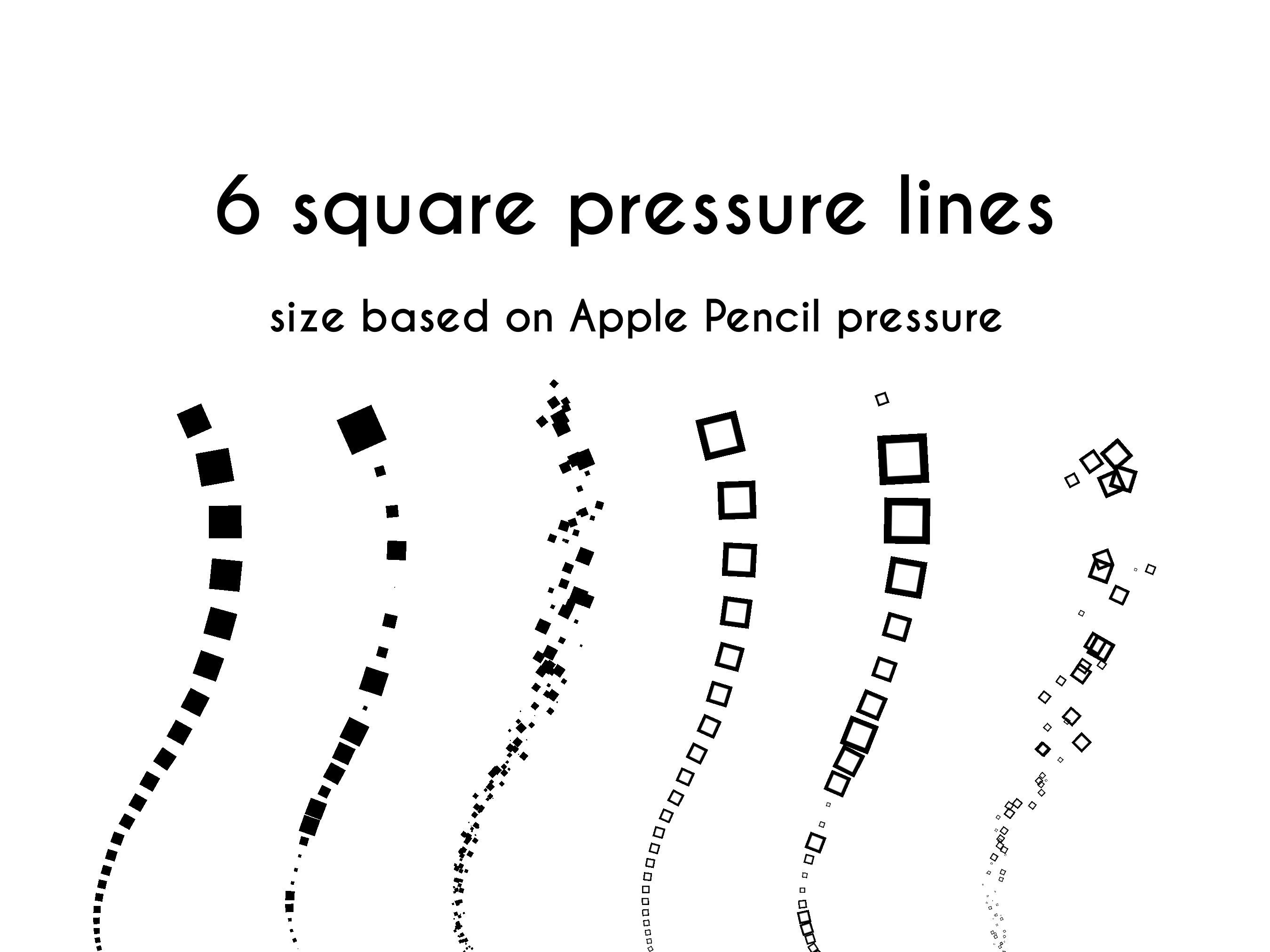 20 Square Brushes for Procreate - Etsy