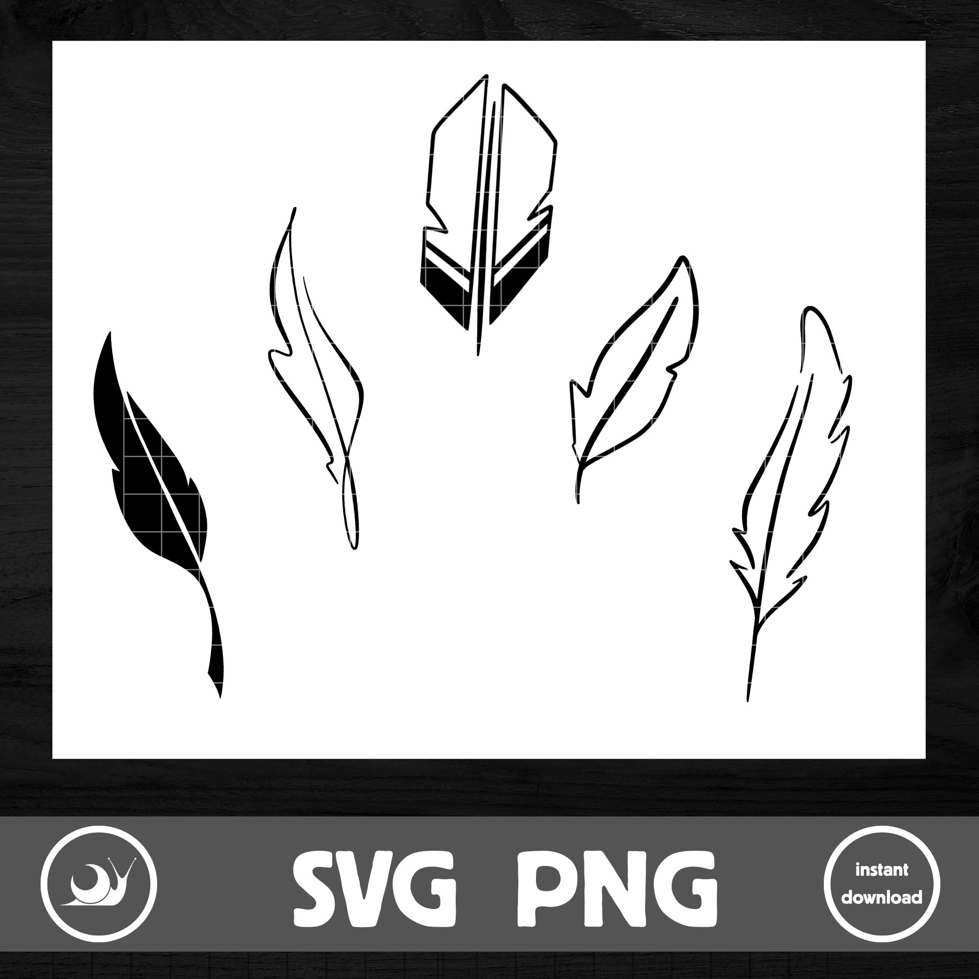 Feather SVG | Sag Bundle | Cricut | Cut File - Etsy