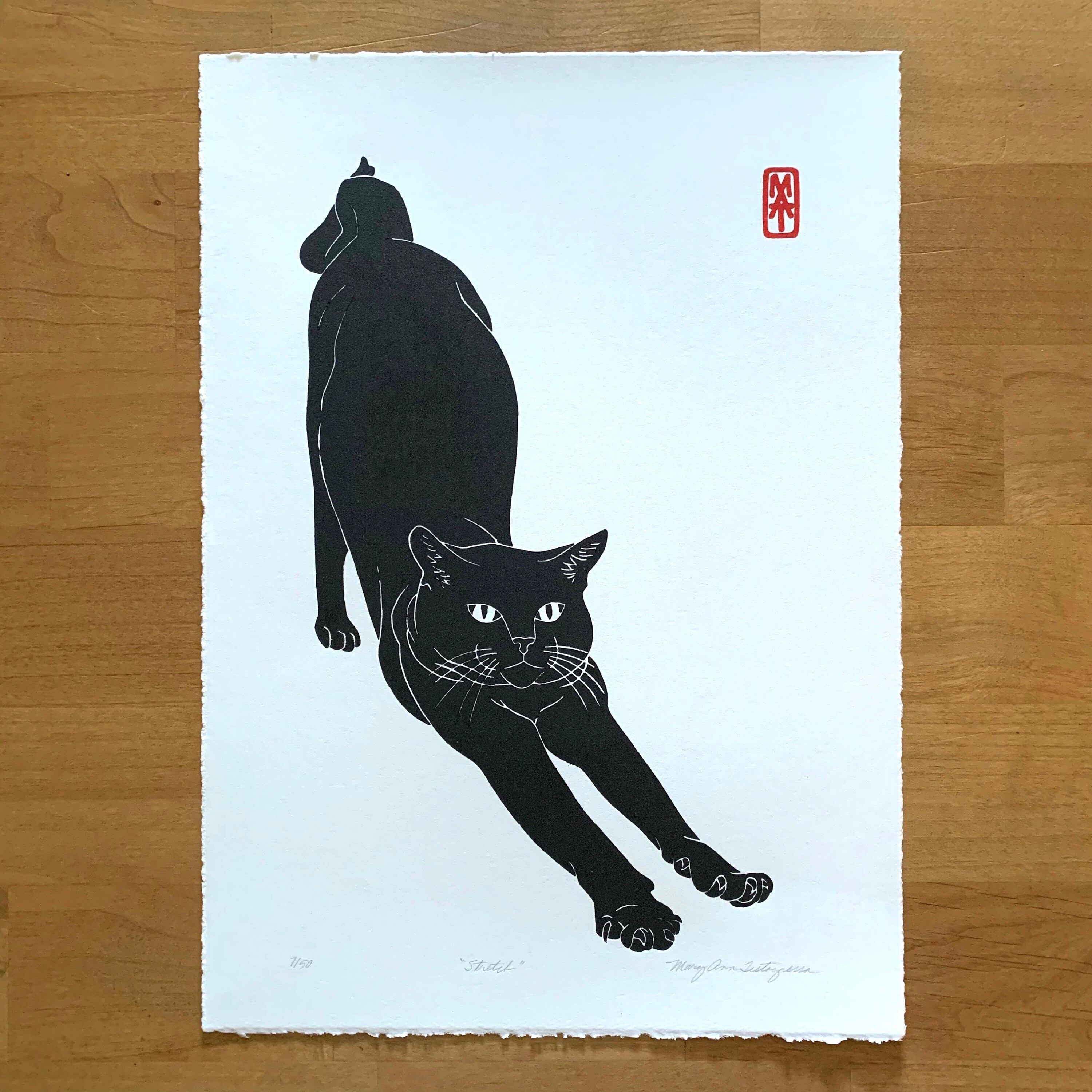 Cat Art Print Cat Artwork Cat Art Original Cat Print Wall Art | Etsy