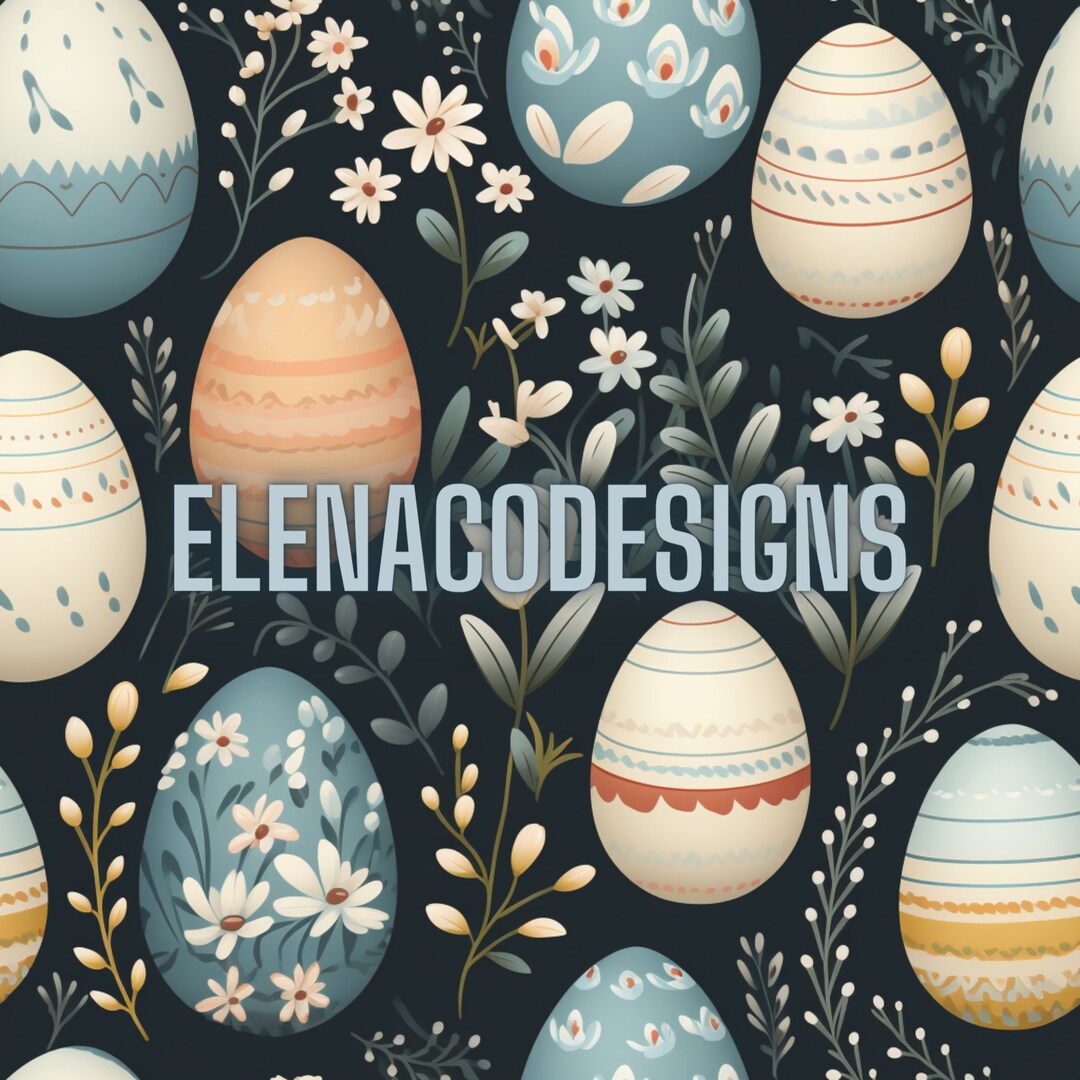 Floral Easter Muted Colors Seamless Pattern - Etsy
