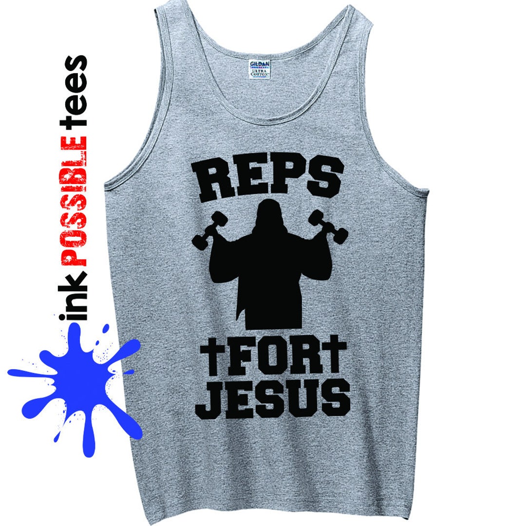 Reps for Jesus Workout Tank Top for Gym Goers - Etsy