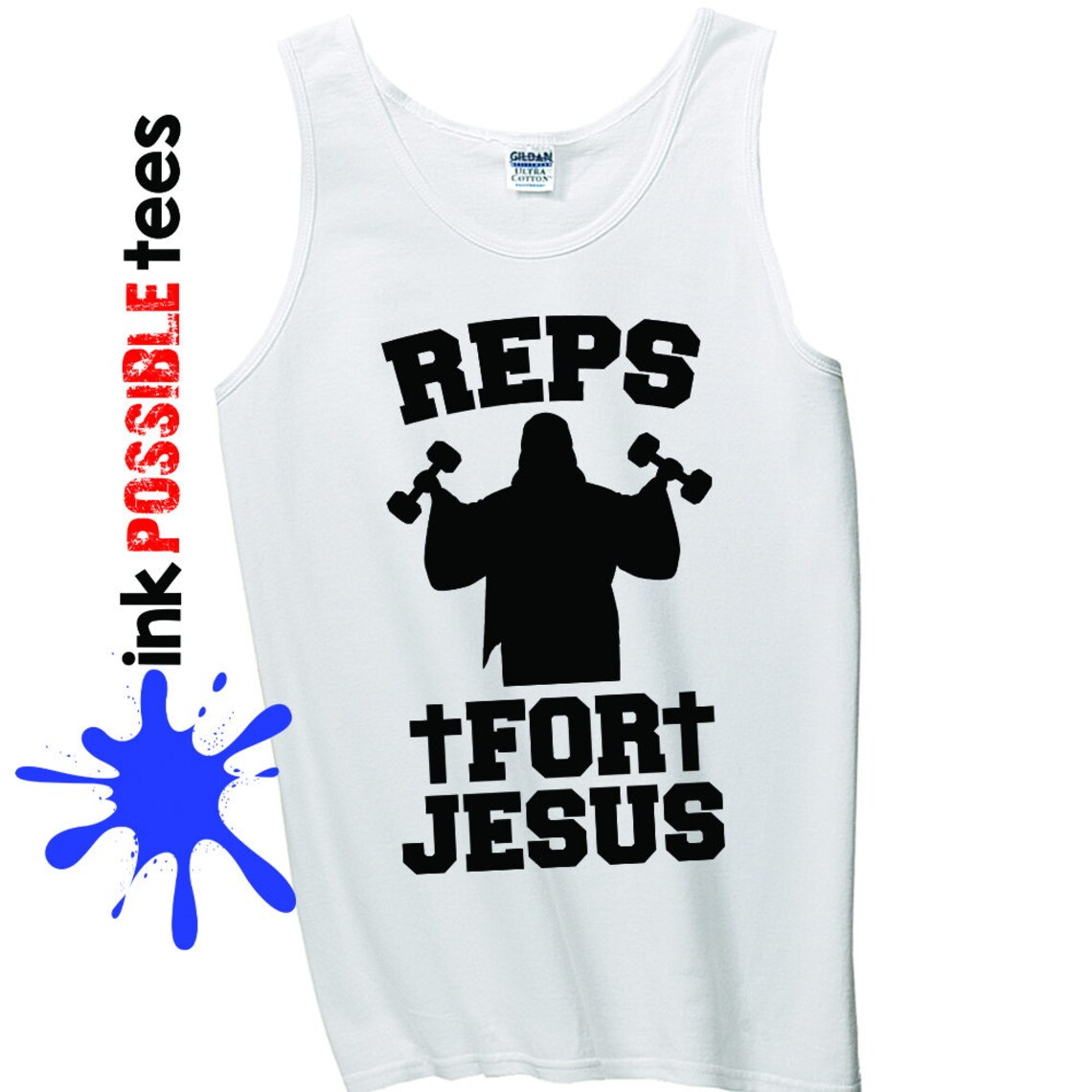 Reps for Jesus Workout Tank Top for Gym Goers - Etsy