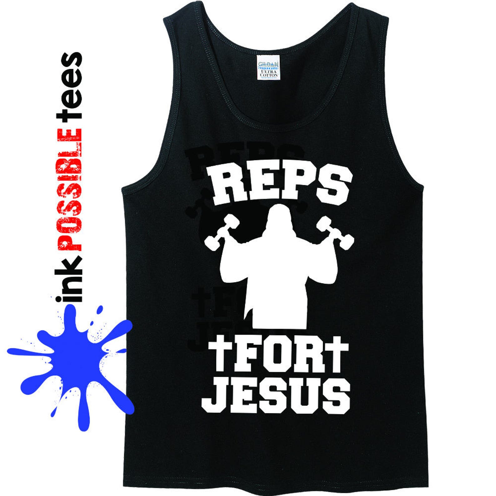 Reps for Jesus Workout Tank Top for Gym Goers - Etsy
