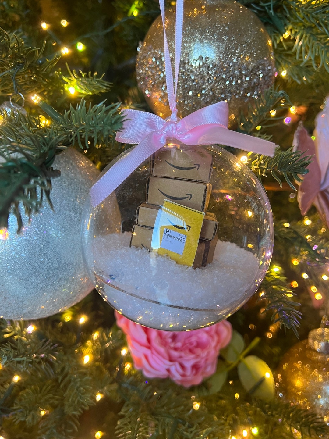 Pink Christmas Amazon Mini Packages Ornament - Etsy
