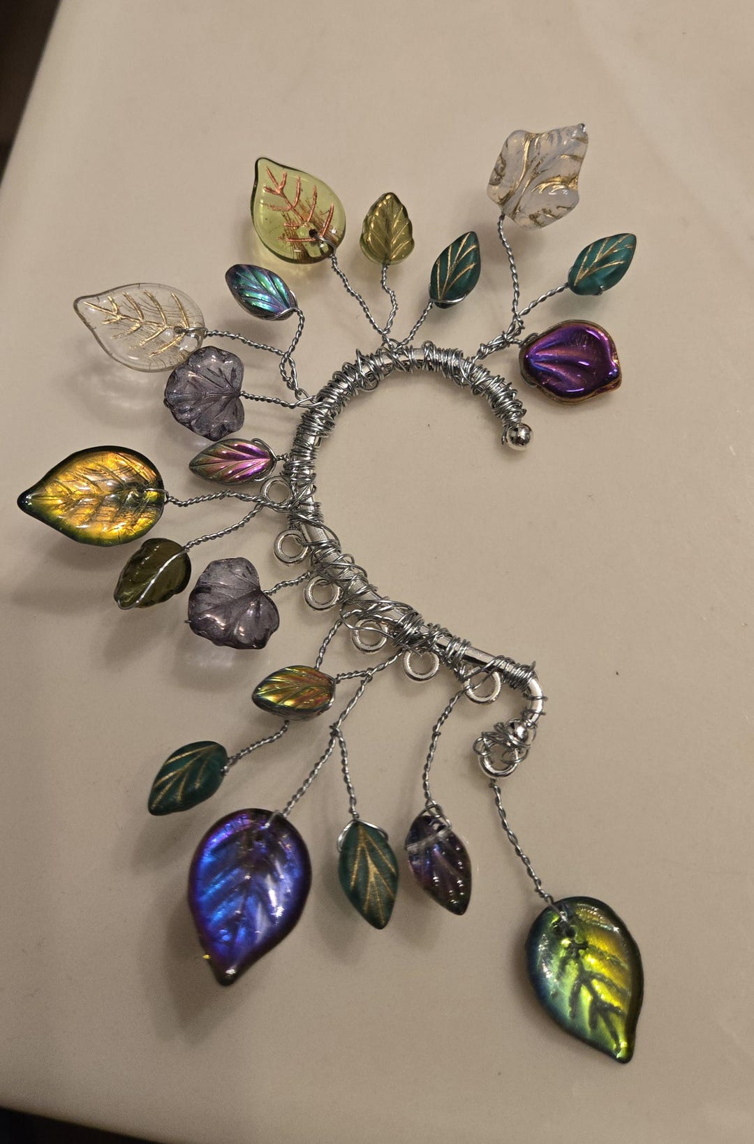 Custom Ear Cuffs. Elf Ear Jewelry. Handmade Glass Beads. Fairy Wire ...