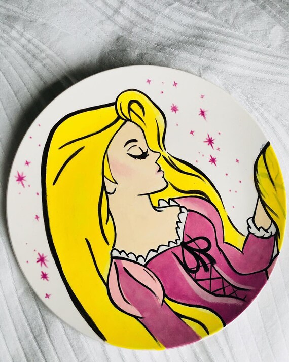 Princess Rapunzel Ceramic Plate | Etsy