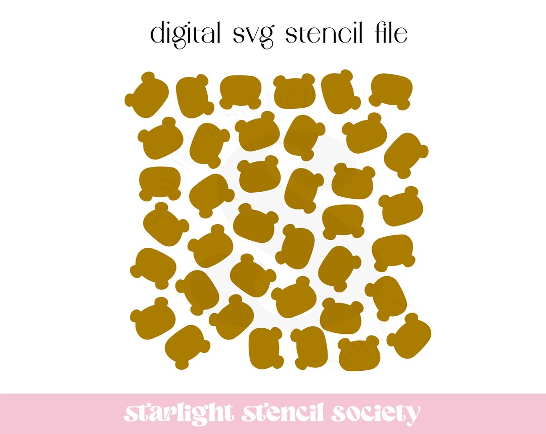 Bear Scatter | SVG File | Animals | Valentines | Cute | Cookie Stencil ...