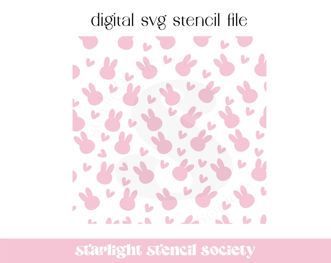 Bunny Heart | SVG FILE | Cookie Stencil | Easter | Digital File - Etsy