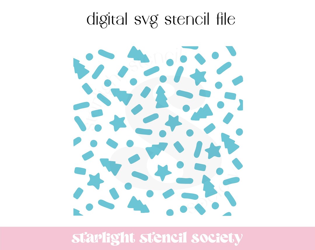 Christmas Sprinkle SVG FILE Cookie Stencil Christmas Background Cookies ...