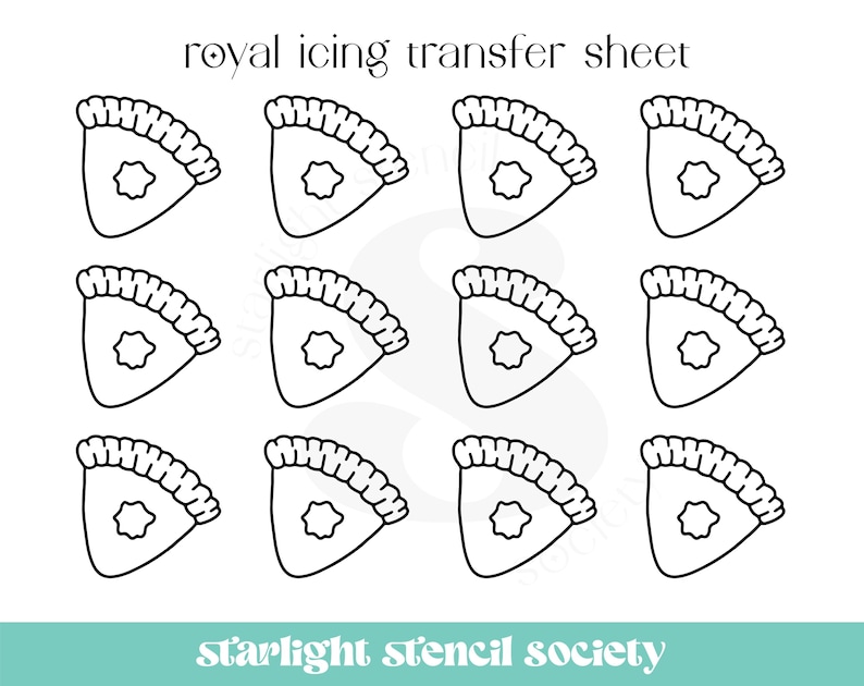 Pumpkin Pie Royal Icing Transfer Sheet | Cookie Printable ...