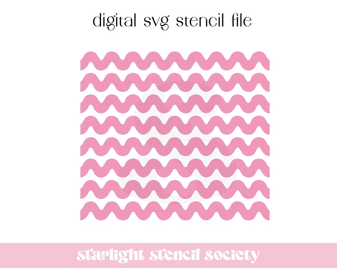 Wavy Lines | SVG FILE | Cookie Stencil | Pattern | Background | Cute ...