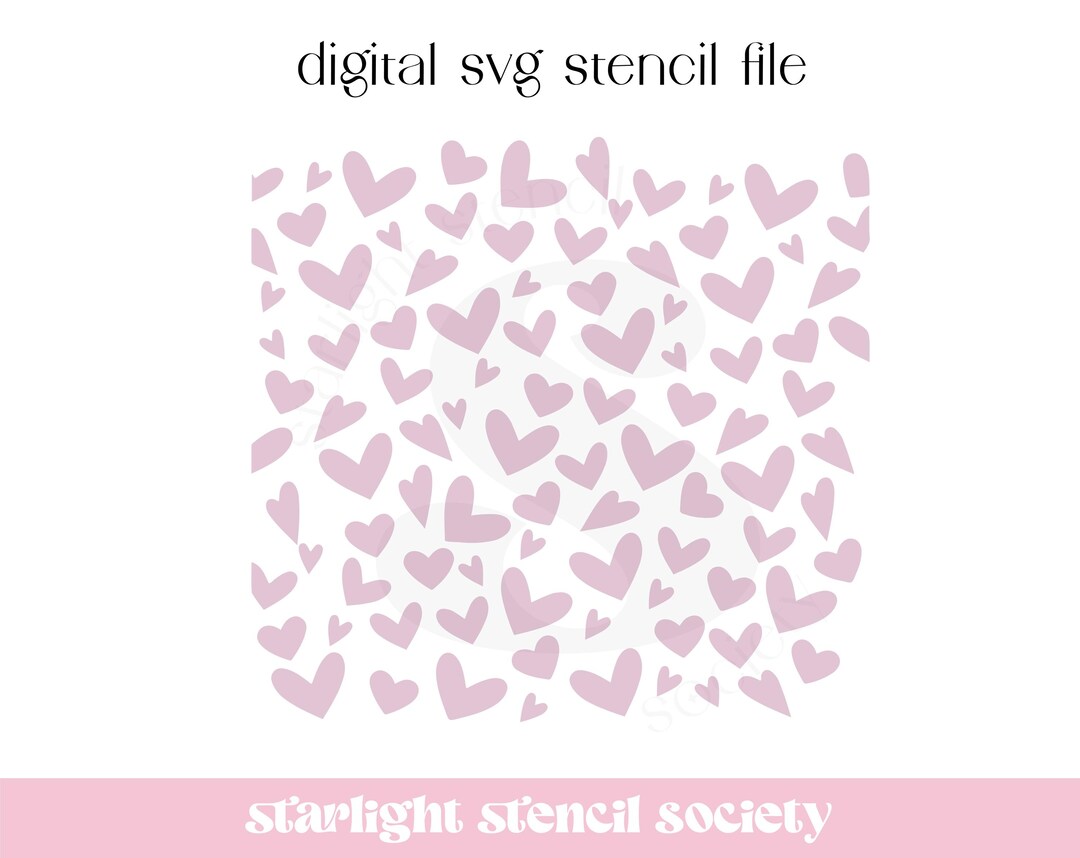 Jessica Hearts | SVG FILE | Cookie Stencil | Valentines | Digital File ...
