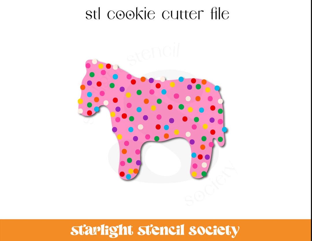 Zebra Animal Cracker Cookie STL Cookie Cutter File | Basic Shape | Food ...