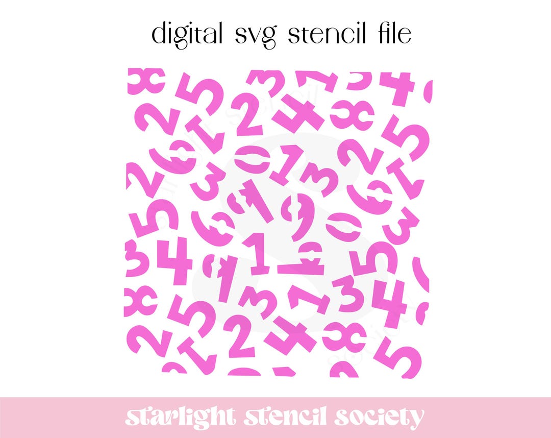 Number Scatter | SVG FILE | School| Cookie Stencil | Digital File - Etsy
