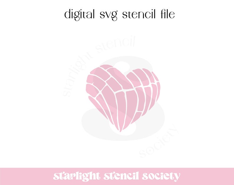 Heart Concha | SVG File | Food | Fruit | Cookie Stencil | Digital File ...