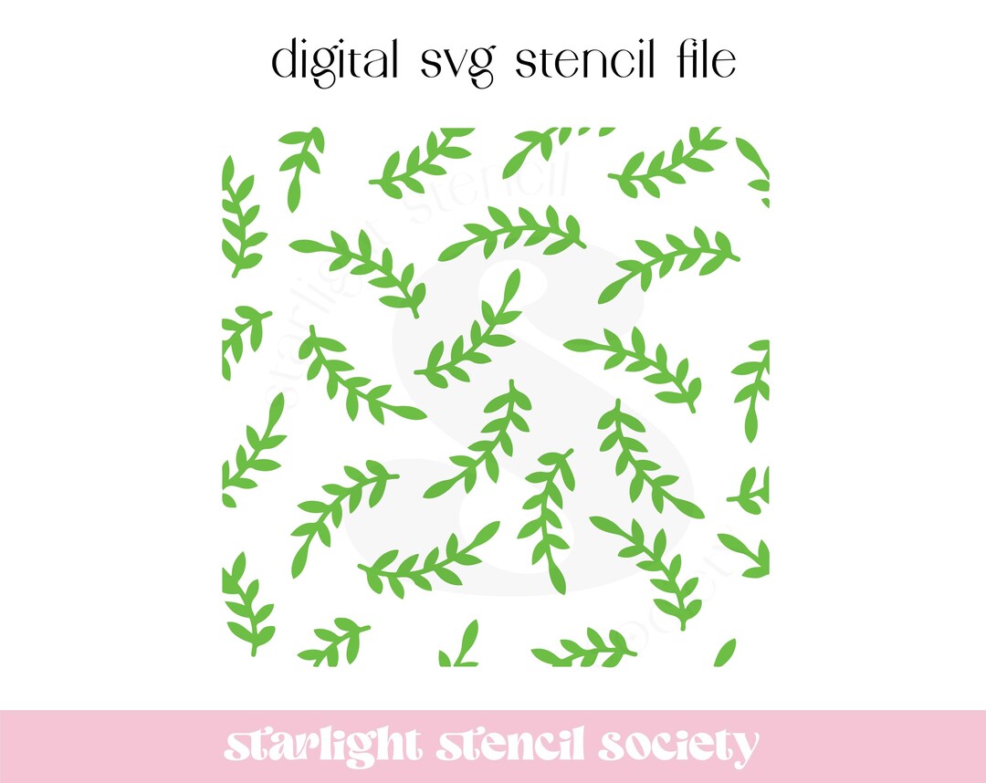 Leaf Scatter | SVG FILE |cookie Stencil | Pattern | Cute Modern ...