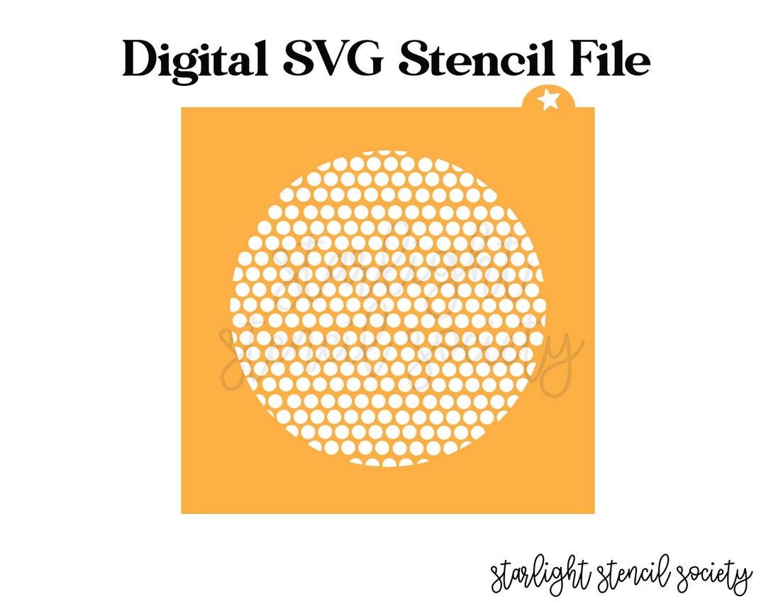 Basketball Dots Circle SVG File Cookie Stencil Sports Digital File - Etsy