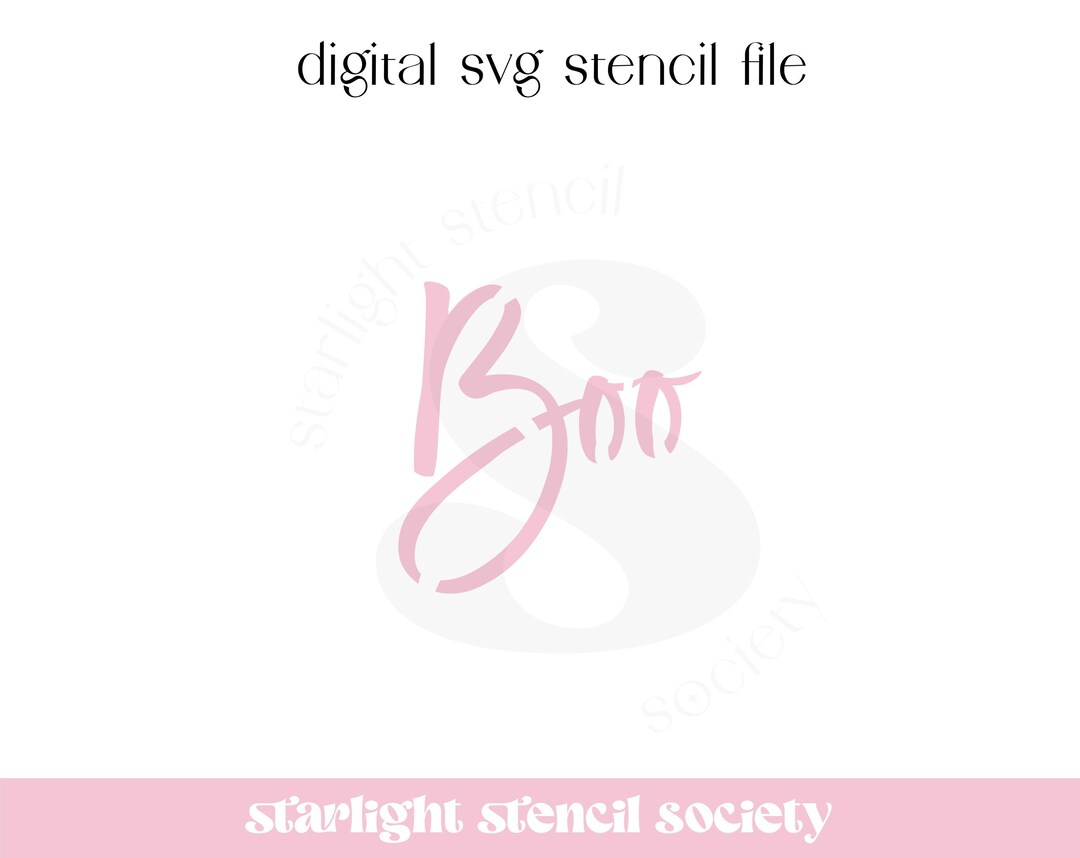 SVG FILE | Boo Cursive | Cookie Stencil | Halloween | Digital File - Etsy