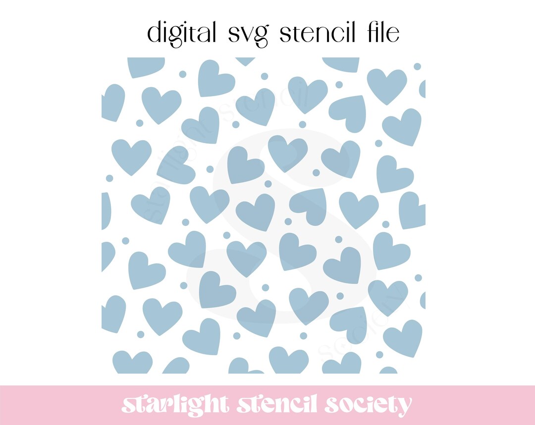 Dot Heart | SVG FILE | Cookie Stencil | Valentines | Digital File - Etsy