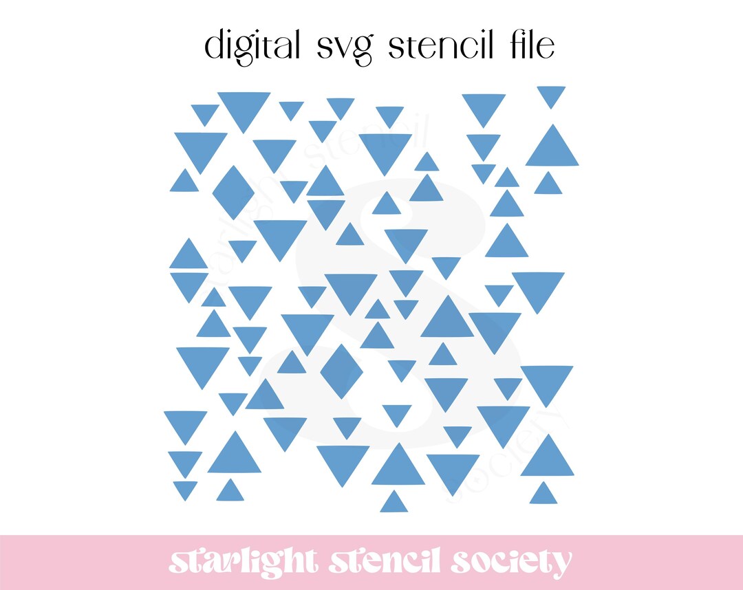 Broken Triangles | SVG FILE | Cookie Stencil | Backgrounds | Digital ...