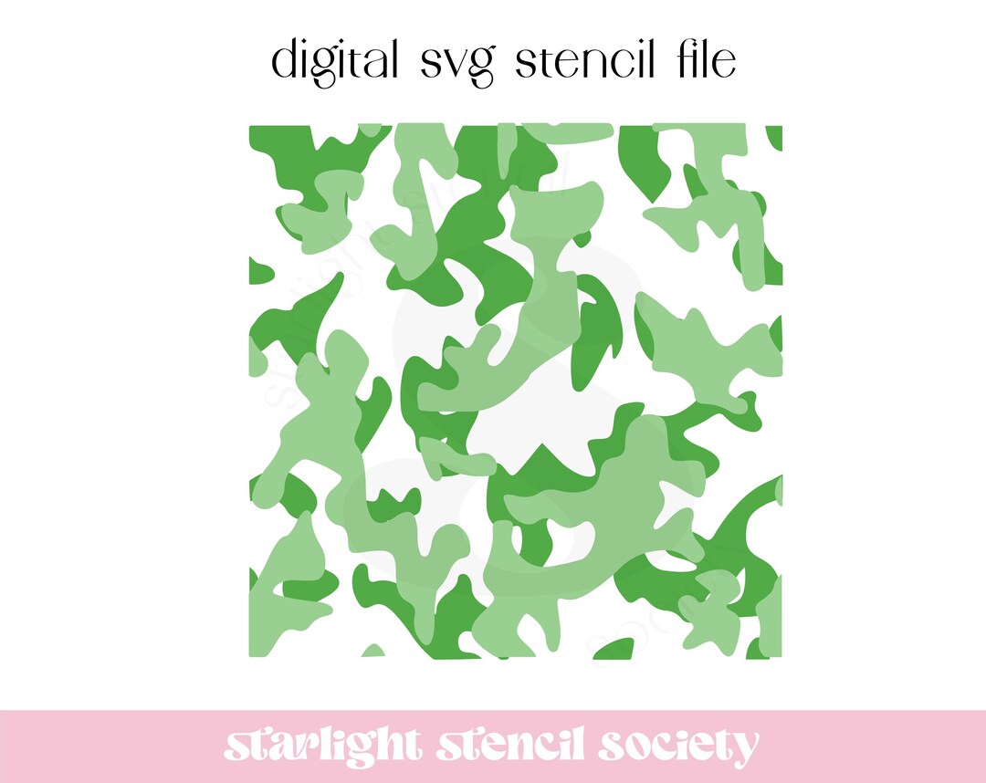 Camo 2 Part | SVG FILE | Cookie Stencil | Pattern | Cute Modern ...