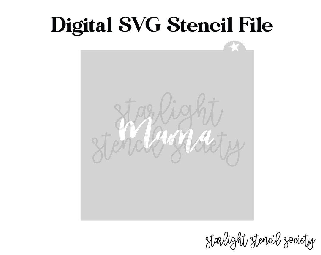 Mama Cursive SVG FILE Cookie Stencil Mothers Day Mom - Etsy