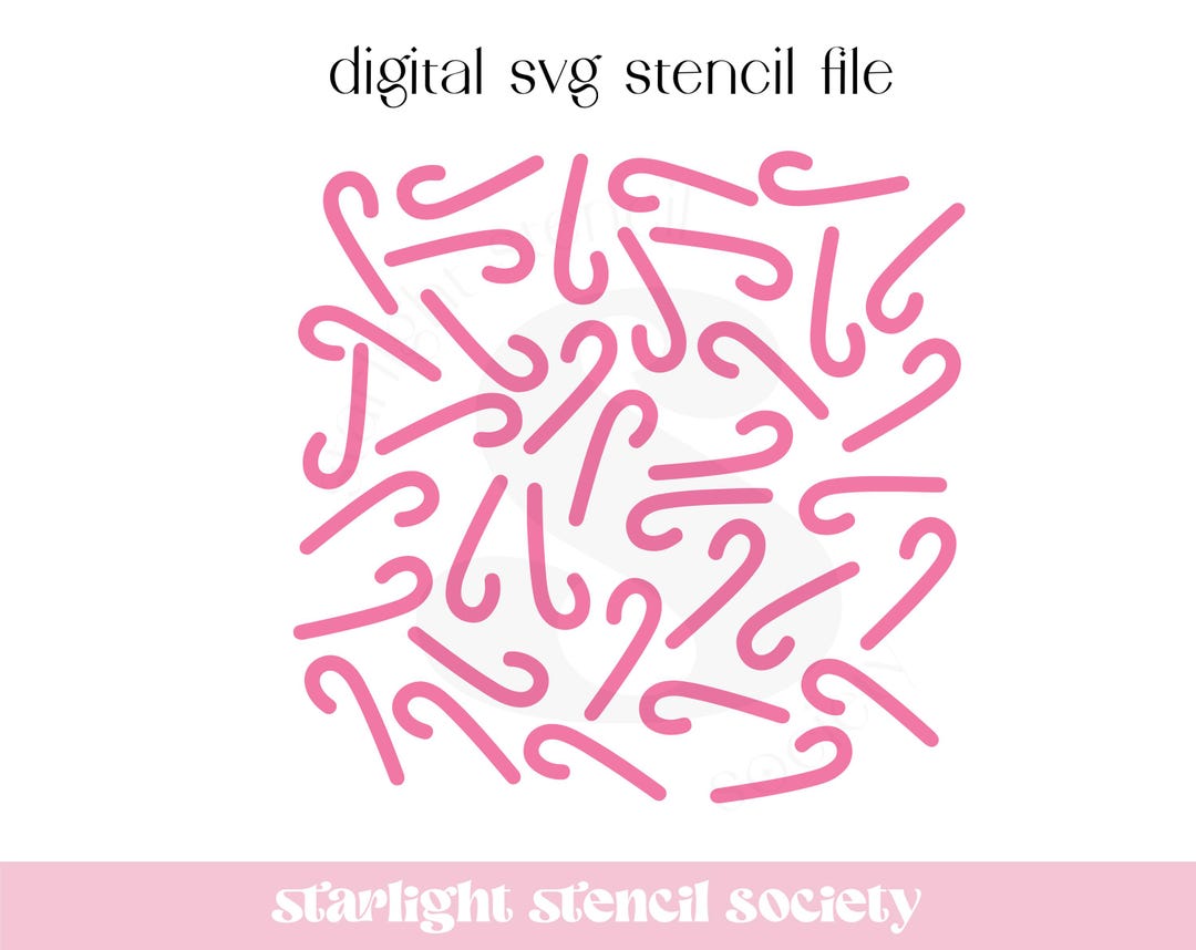 Candy Cane Scatter | SVG FILE | Cookie Stencil | Christmas | Background ...