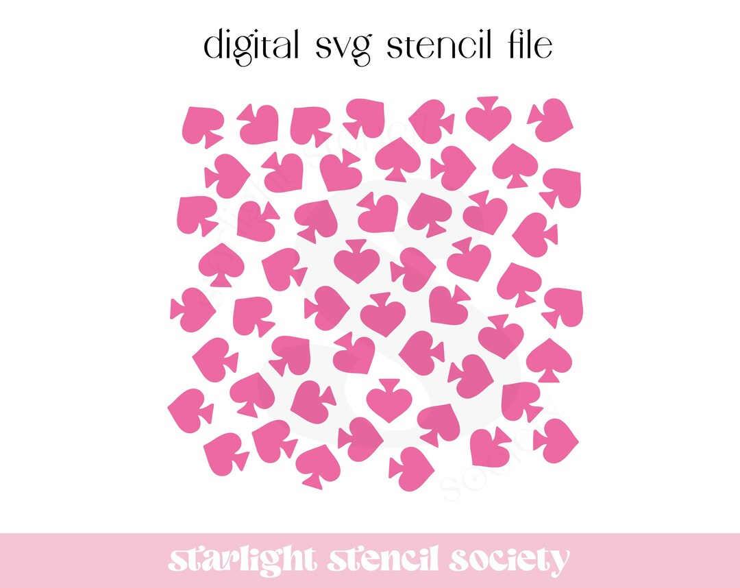 Spade Scatter | SVG FILE | Cookie Stencil | Background | Cards Modern ...