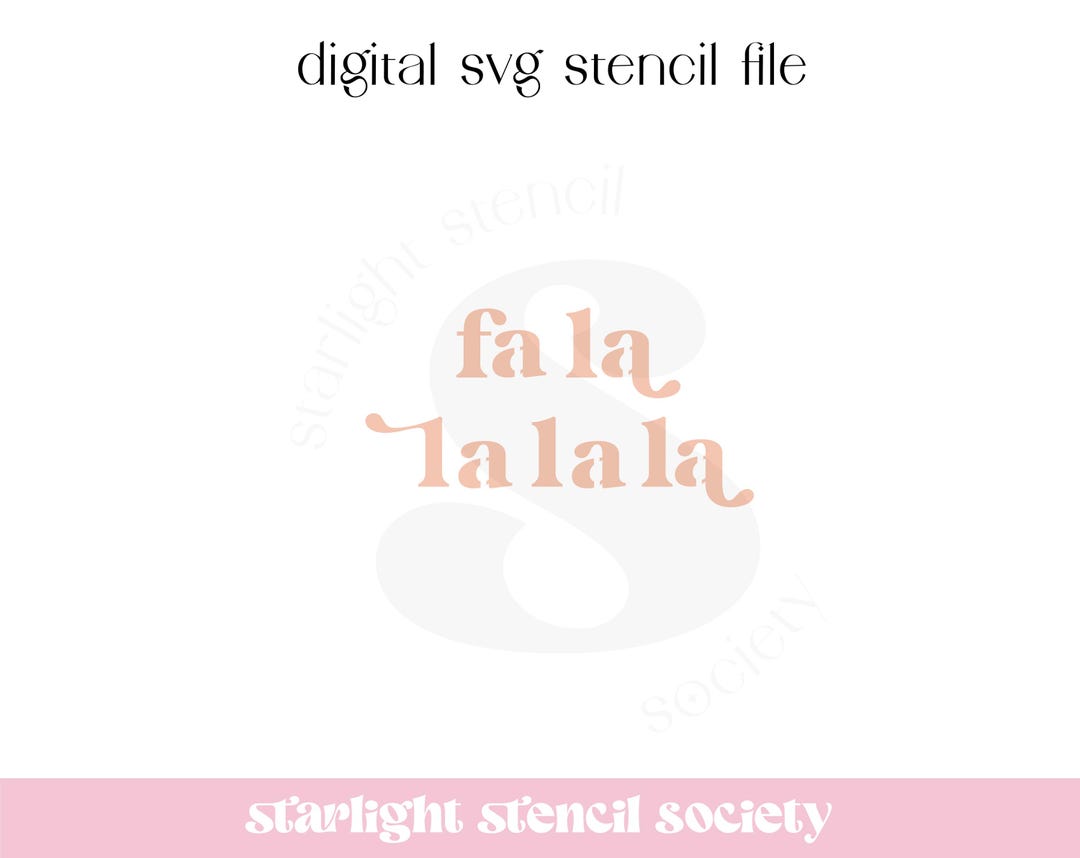 Fa La La Retro | SVG File | Cookie Stencil | Christmas | Digital File ...