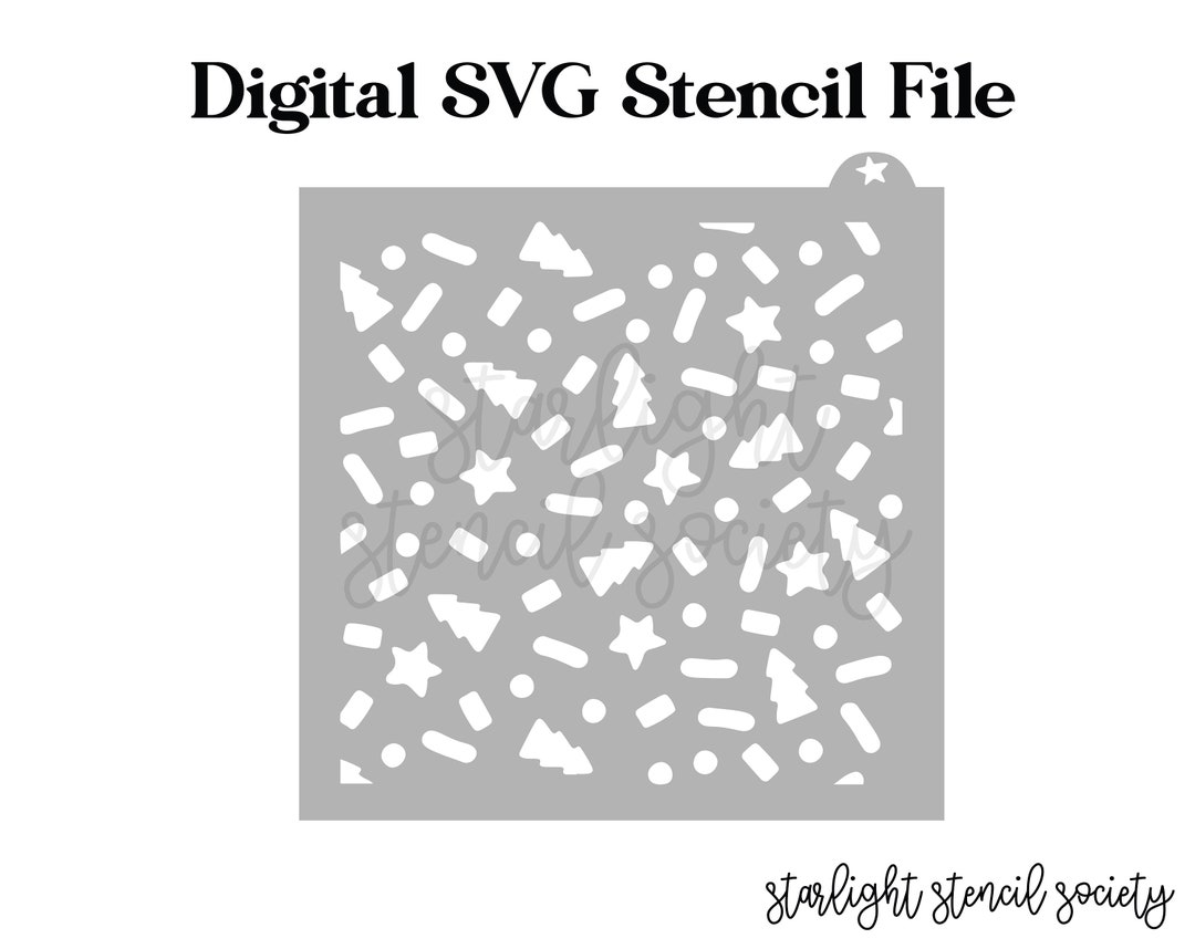 Christmas Sprinkle SVG FILE Cookie Stencil Christmas - Etsy