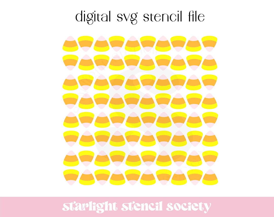 SVG FILE Candy Corn Rows 3 Part Cookie Stencil Halloween Digital File ...